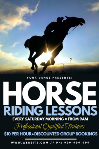 Horse Riding Lessons Video ad template | PosterMyWall