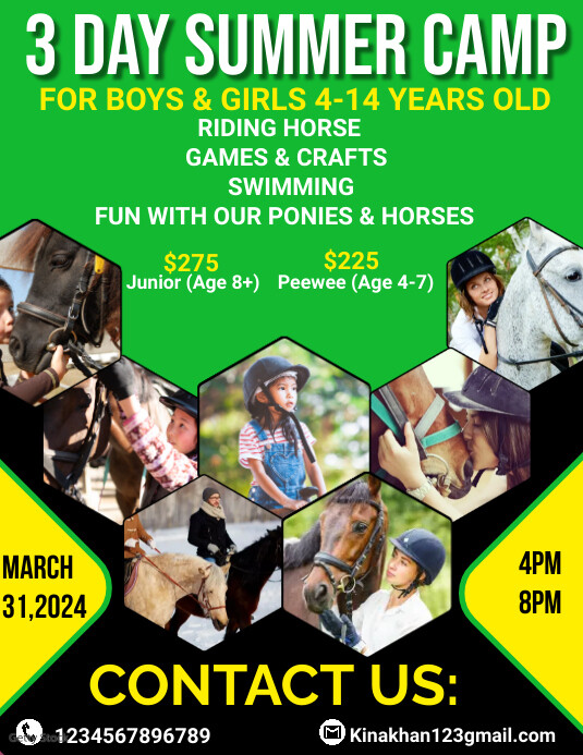 horse riding summer camp Template | PosterMyWall