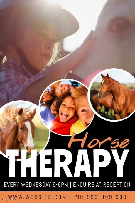 Horse Therapy Video Poster Template | PosterMyWall