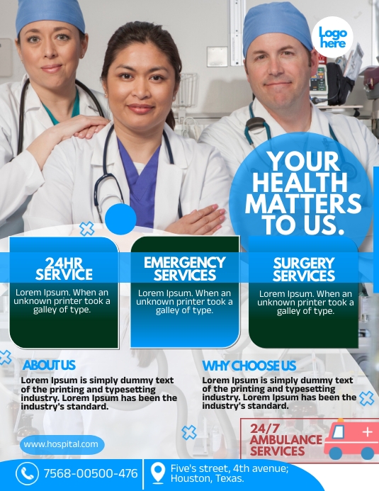 HOSPITAL FLYER (1) Template | PosterMyWall