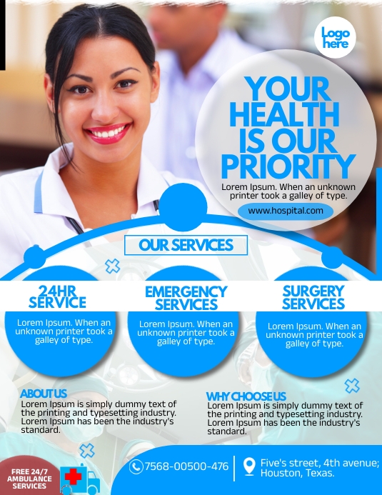 HOSPITAL FLYER Template | PosterMyWall