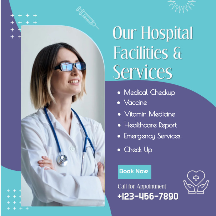 Hospital Services Instagram Post Template | PosterMyWall
