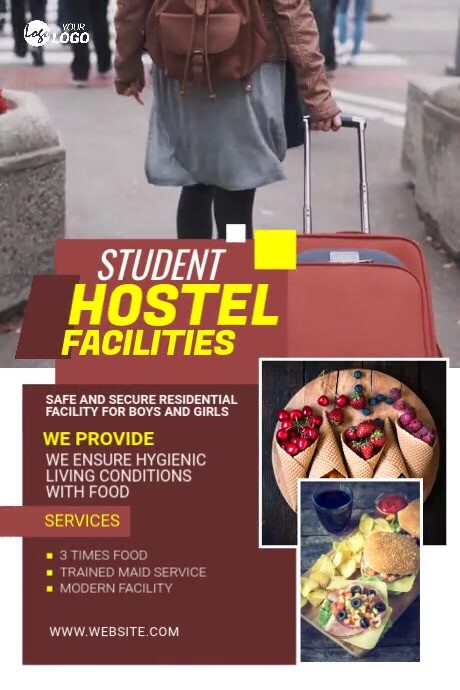 Hostel Facility Service Template | PosterMyWall