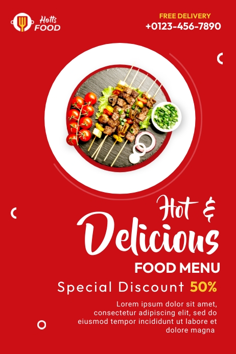 Hot & Delicious Template | PosterMyWall