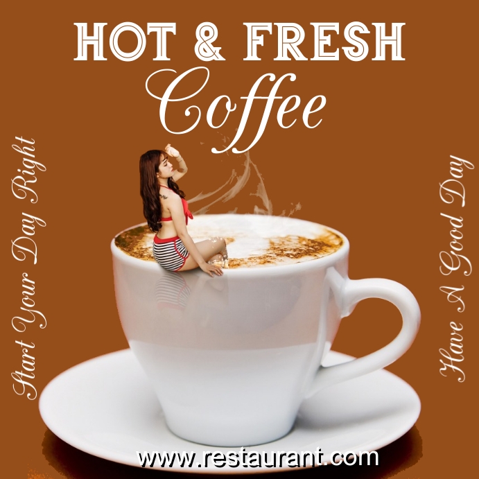 Copy of hot & fresh coffee | PosterMyWall