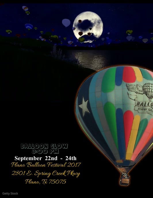 Hot Air Balloon Festival Template | PosterMyWall