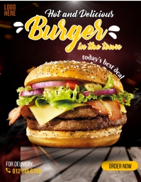 Super Delicious Burger Template | PosterMyWall