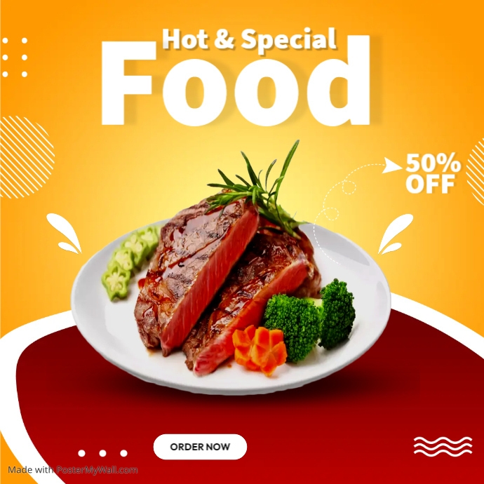 Hot And Special Food Template | PosterMyWall