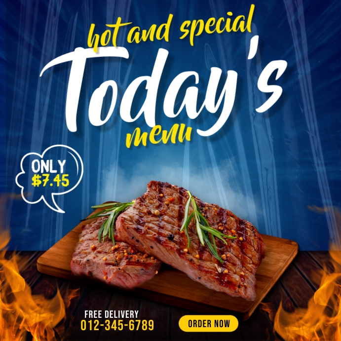 Hot And Spicy Menu Template | PosterMyWall