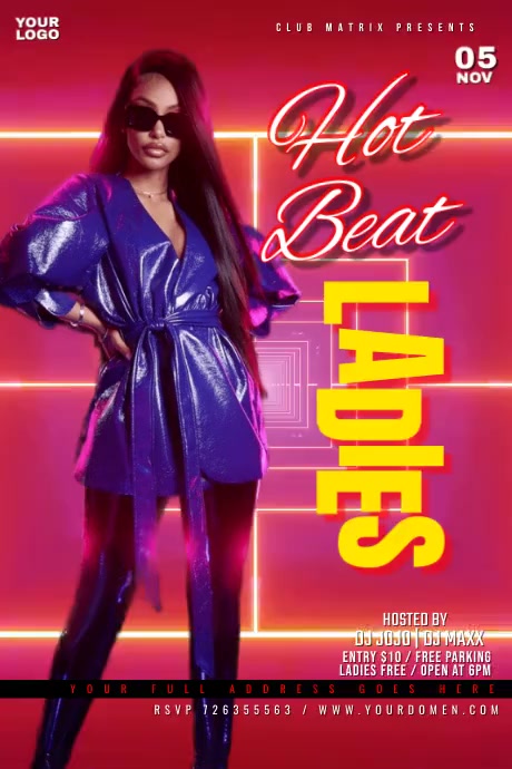 Copy of HOT BEAT LADIES NIGHT | PosterMyWall