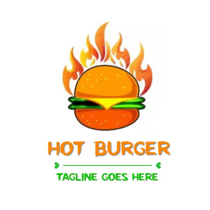 Hot Burgers Logo Template | PosterMyWall