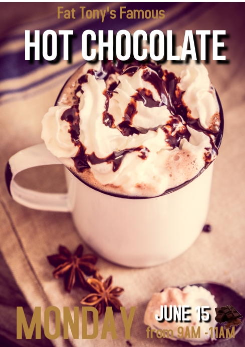 Hot chocolate poster Template | PosterMyWall