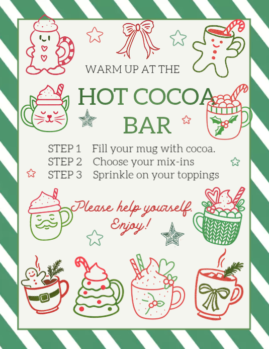 Hot Cocoa Bar Sign Printable Template | PosterMyWall