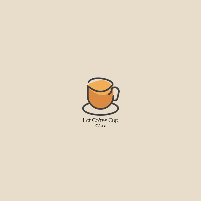 Hot Coffee Cup Shop Logo Template | PosterMyWall