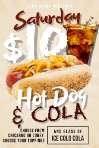HOT DOG POSTER Template | PosterMyWall