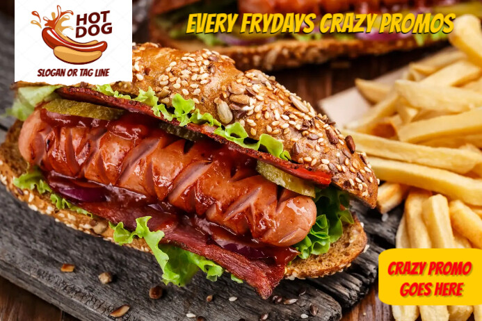 HOT DOG Template | PosterMyWall