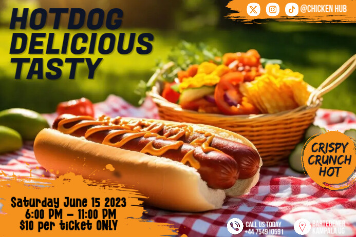 hot dog Template | PosterMyWall