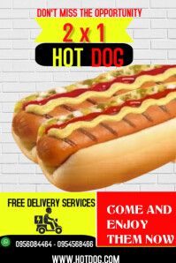 Hot dog Flyer Template | PosterMyWall
