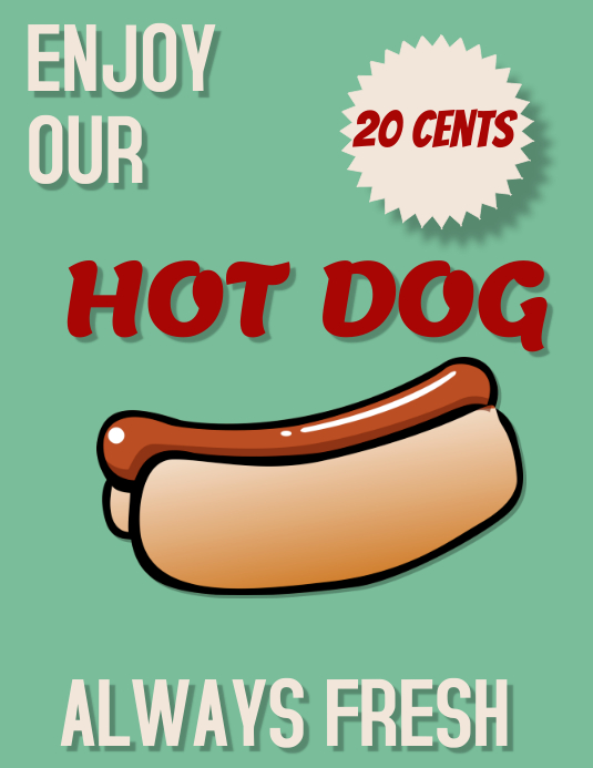 Copy of Hot Dog | PosterMyWall