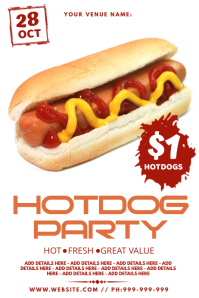 Hot Dog Template | PosterMyWall