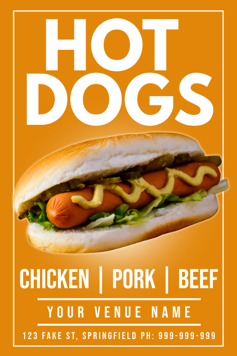 Copy of Hot Dog Poster | PosterMyWall