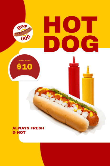 Hot Dog Poster Template | PosterMyWall