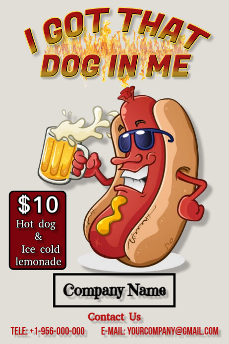Hot Dog Restaurant Poster Template | PosterMyWall
