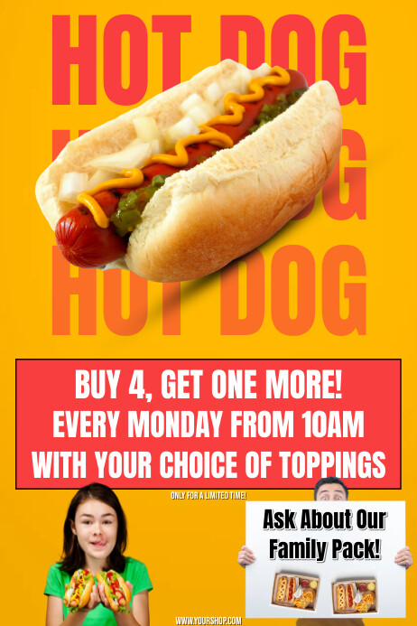 hot dog sale poster Template | PosterMyWall