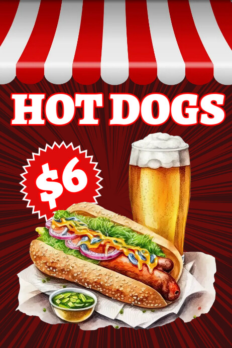 Hot Dog Special Deal Poster Template | PosterMyWall