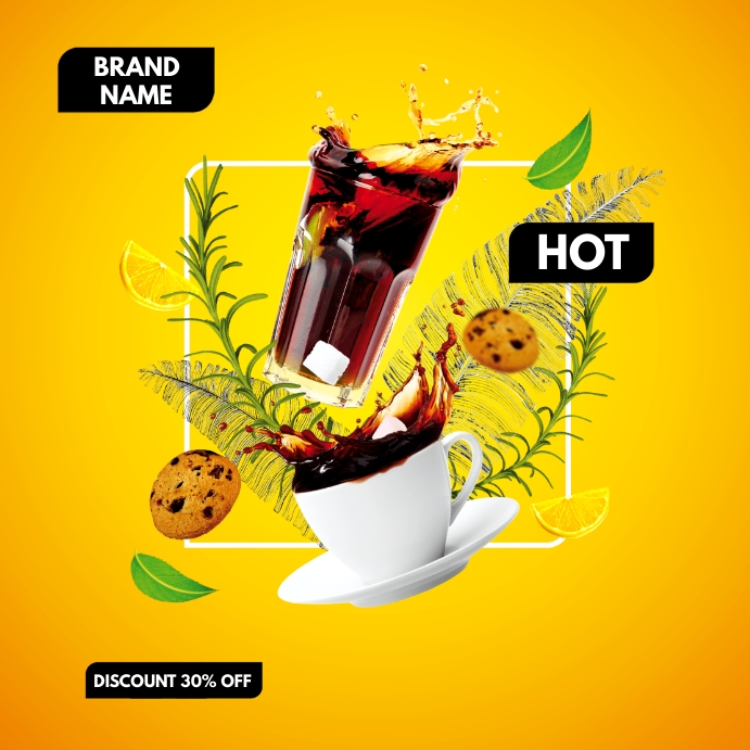 HOT DRINKS DEAL INSTAGRAM POSTER Template | PosterMyWall