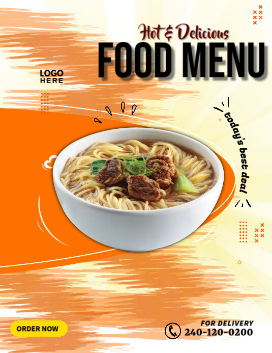 Hot Food Menu Flyer Templat | PosterMyWall