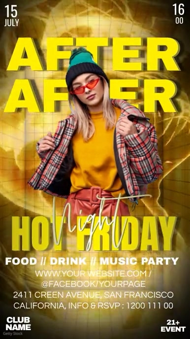 Hot Friday Party Video Template | PosterMyWall