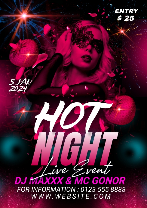Copy of HOT NIGHT PARTY | PosterMyWall