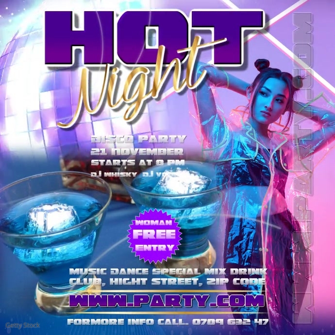 Hot night1 Template | PosterMyWall
