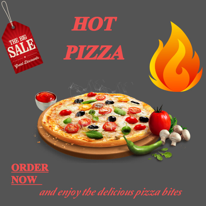HOT PIZZA Templat | PosterMyWall
