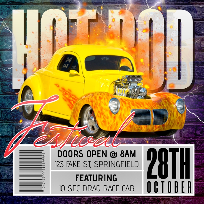 Copy of Hot Rod Festival Event Poster | PosterMyWall