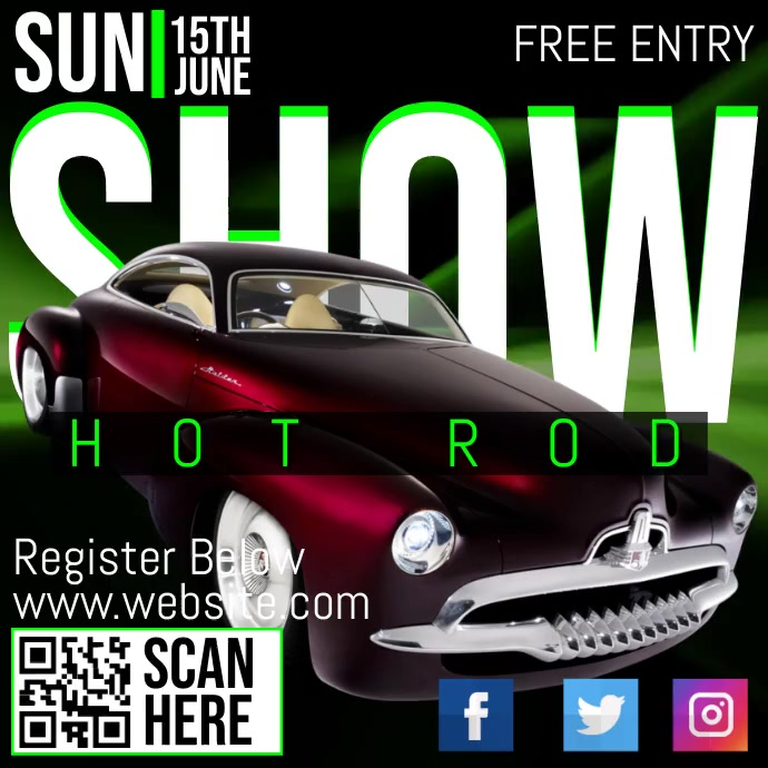 HOT ROD SHOW Template | PosterMyWall