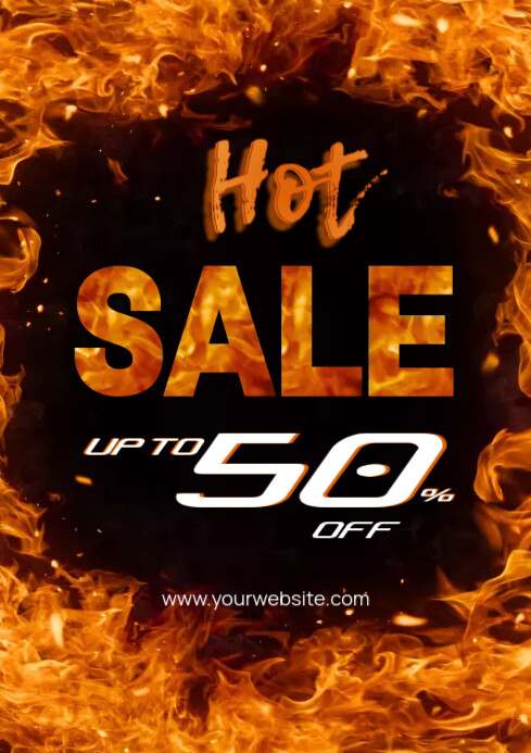 Hot Sale Discount Up to 50% Off Template | PosterMyWall