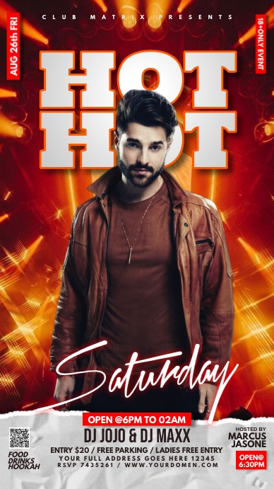 Hot saturday Template | PosterMyWall
