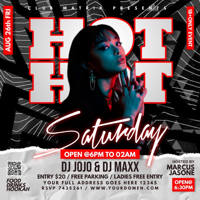 Hot saturday Template | PosterMyWall