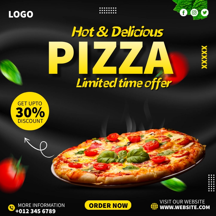 Copy of Hot Spicy Pizza Ads | PosterMyWall