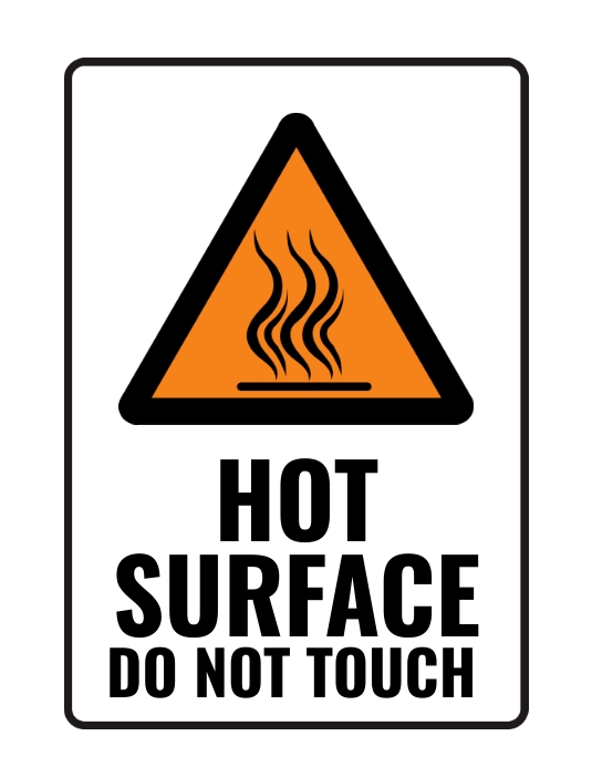 Hot Surface Sign Template | PosterMyWall