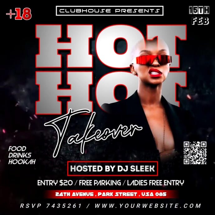 HOT TAKEOVER PARTY FLYER TEMPLATE POSTER | PosterMyWall