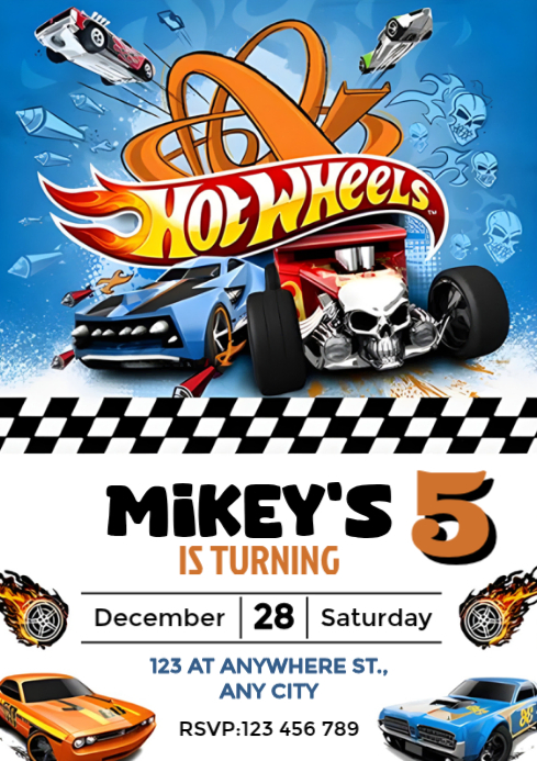 hot wheels Template | PosterMyWall