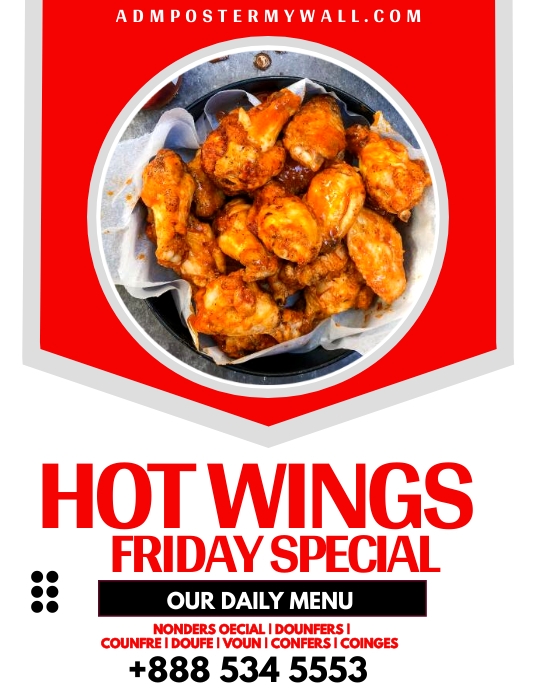 Copy of hot wings | PosterMyWall