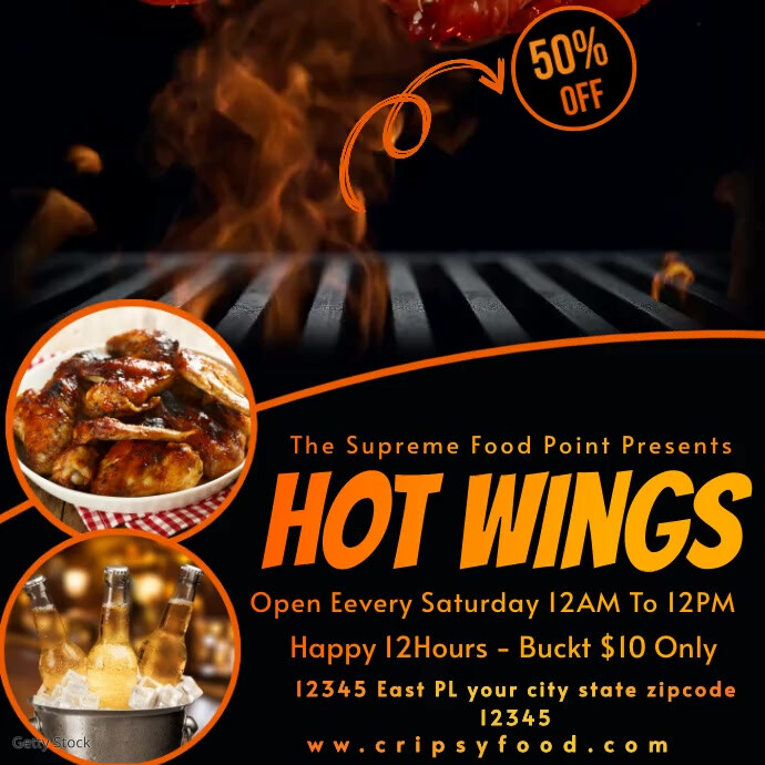 Hot Wings Flyer Template | PosterMyWall