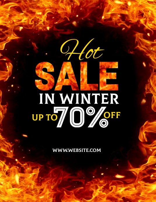 hot winter sale flyer ad template | PosterMyWall