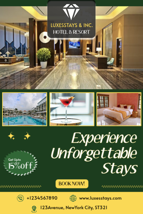Hotel & Accommodation Ad Template | PosterMyWall