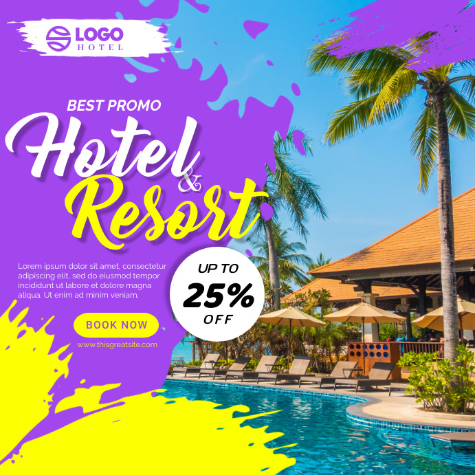 Copy of Hotel & Resort promo template | PosterMyWall