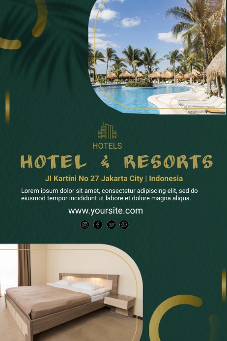 HOTEL & RESORTS POSTER TEMPLATE | PosterMyWall